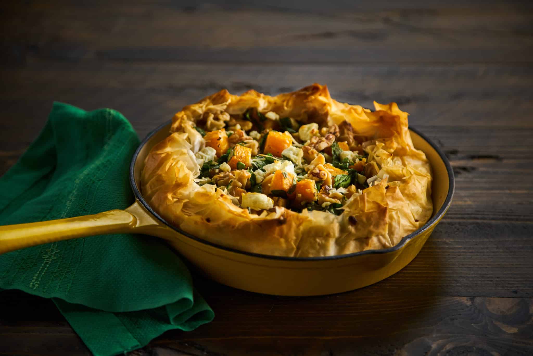 Butternut Squash and Kale Phyllo Skillet Pie - Fresh Express