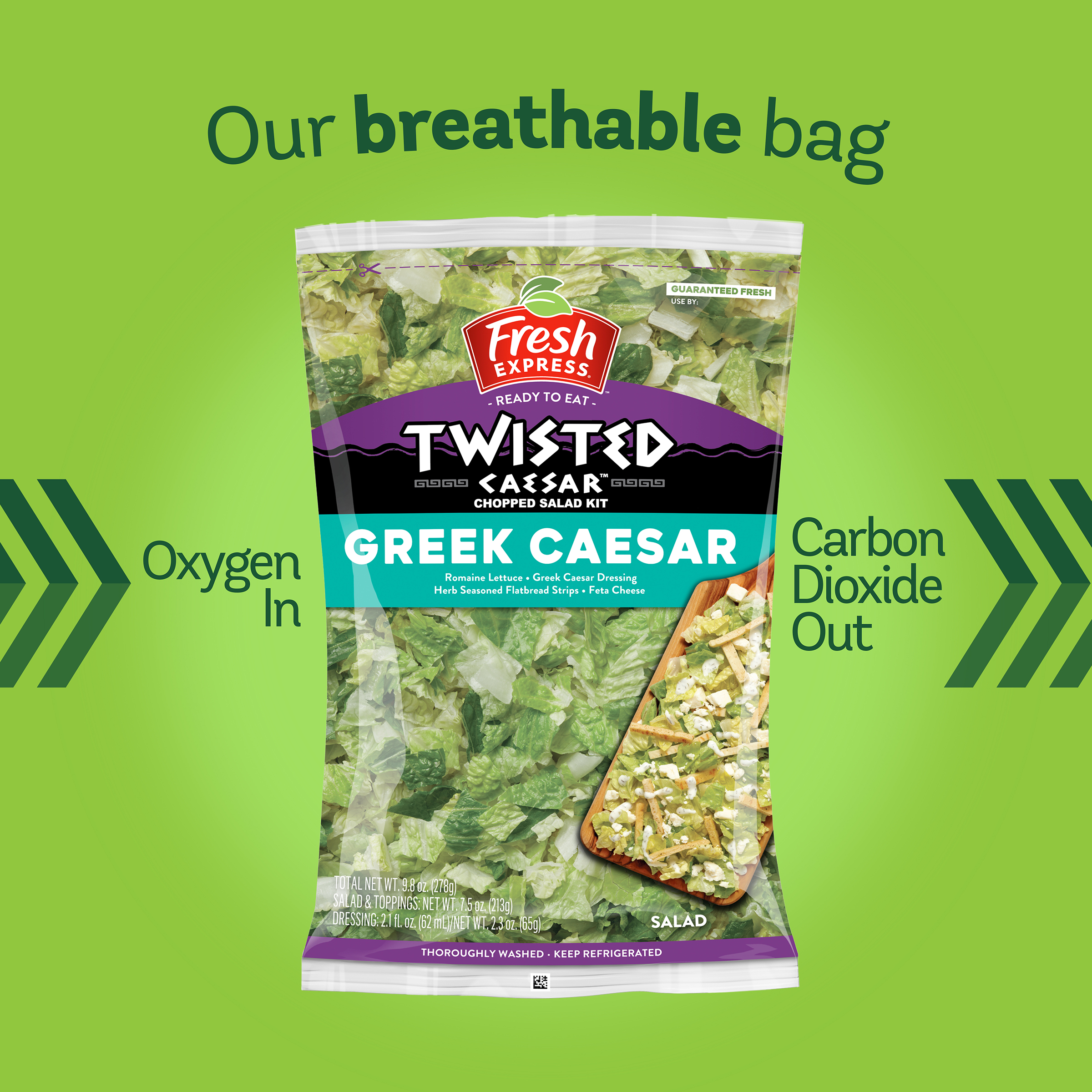 Twisted Caesar Greek Caesar Chopped Salad Kit - Fresh Express