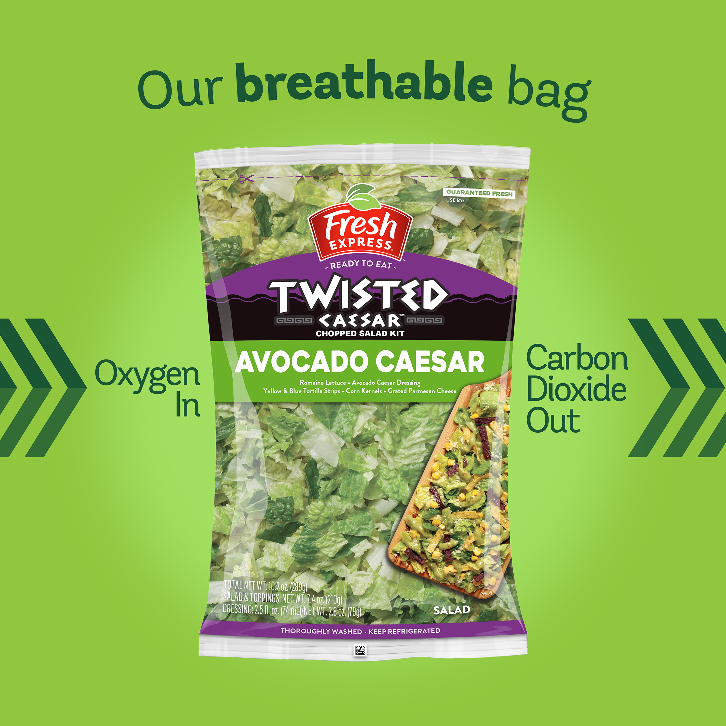 Twisted Caesar Avocado Caesar Chopped Salad Kit - Fresh Express