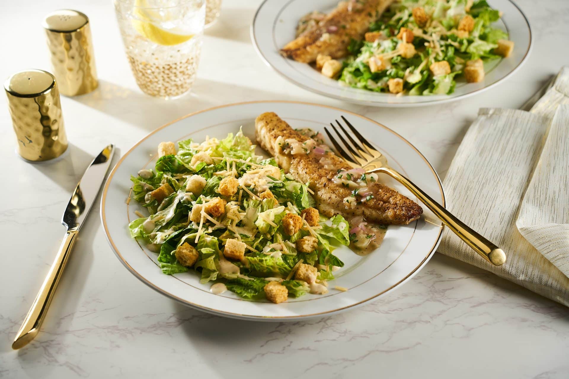 Creamy Truffle Caesar Salad with Branzino - Fresh Express
