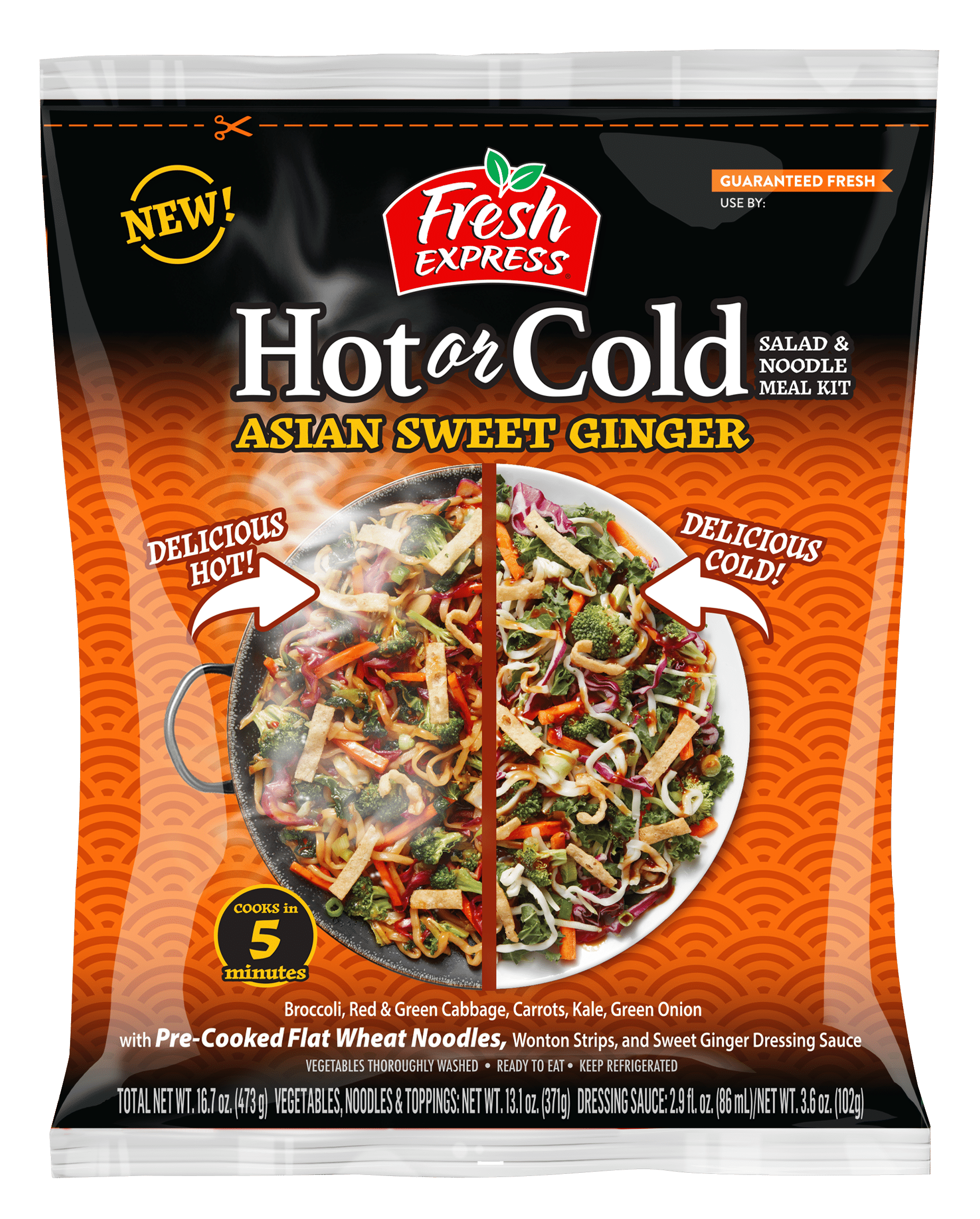 Asian Sweet Ginger Hot or Cold Salad and Noodle Meal Kit - Fresh Express