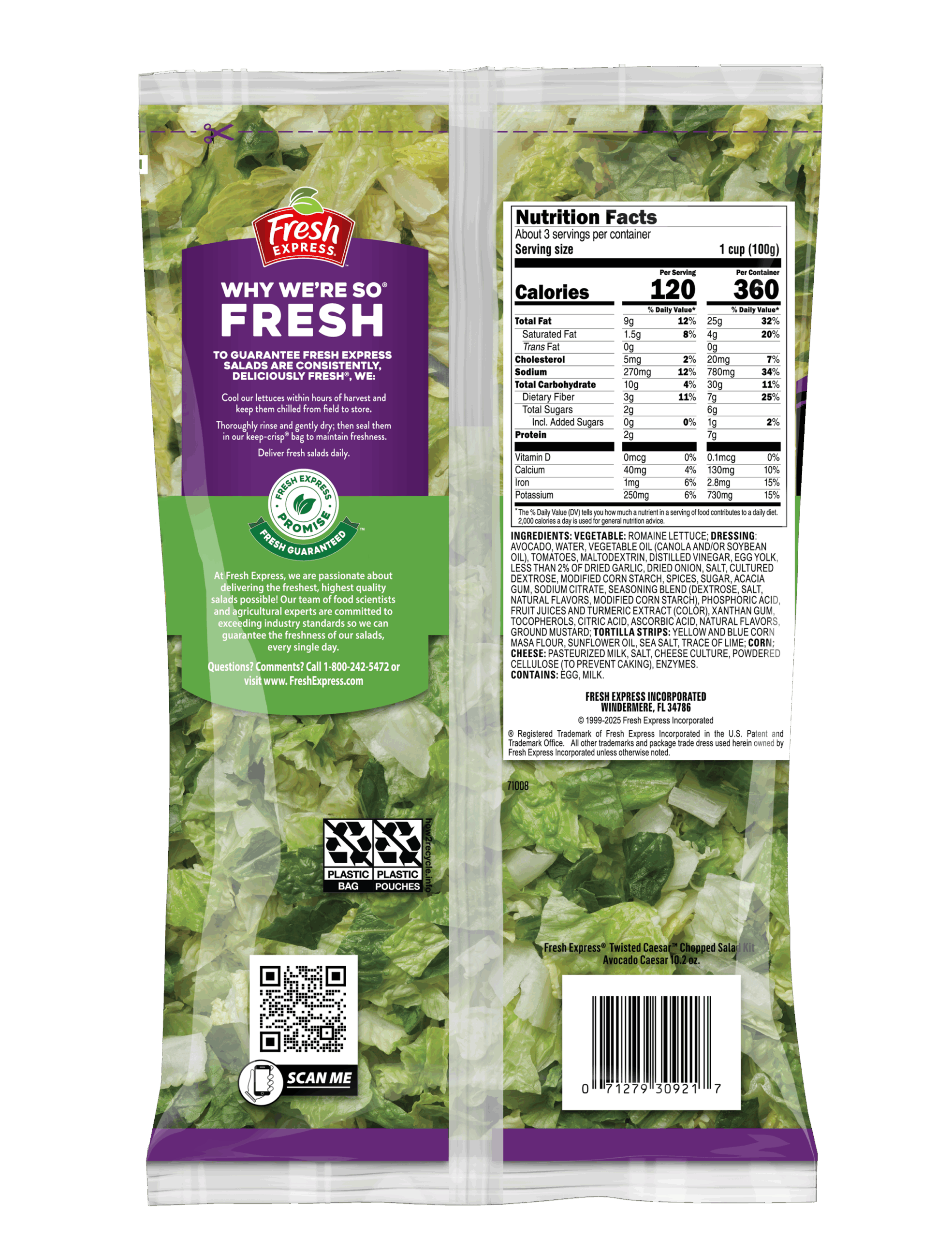 Twisted Caesar Avocado Caesar Chopped Salad Kit™ - Fresh Express